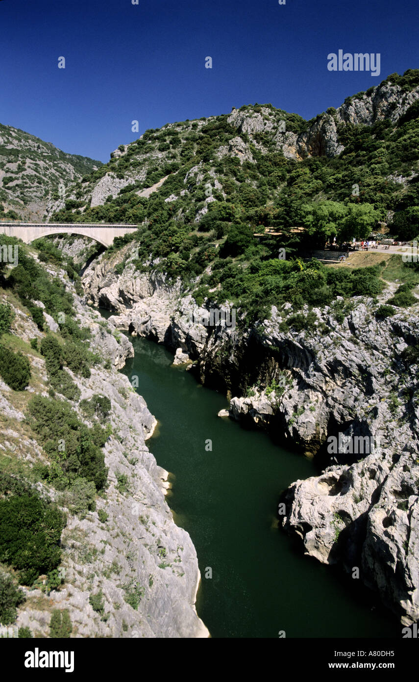 France, Herault, Herault gorges, Pont du Diable (Evil Bridge Stock ...