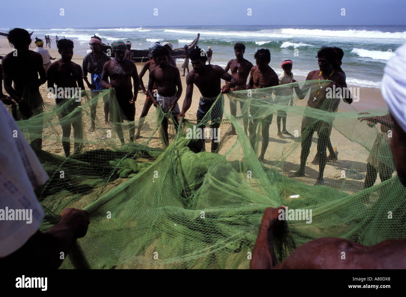 India, Kerala, fishermen in Chowara Stock Photo - Alamy