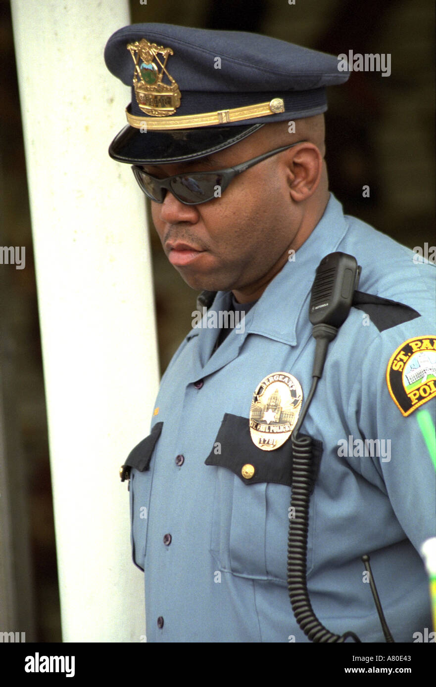 Policeman age 33 at Cinco de Mayo festival. St Paul Minnesota USA Stock ...
