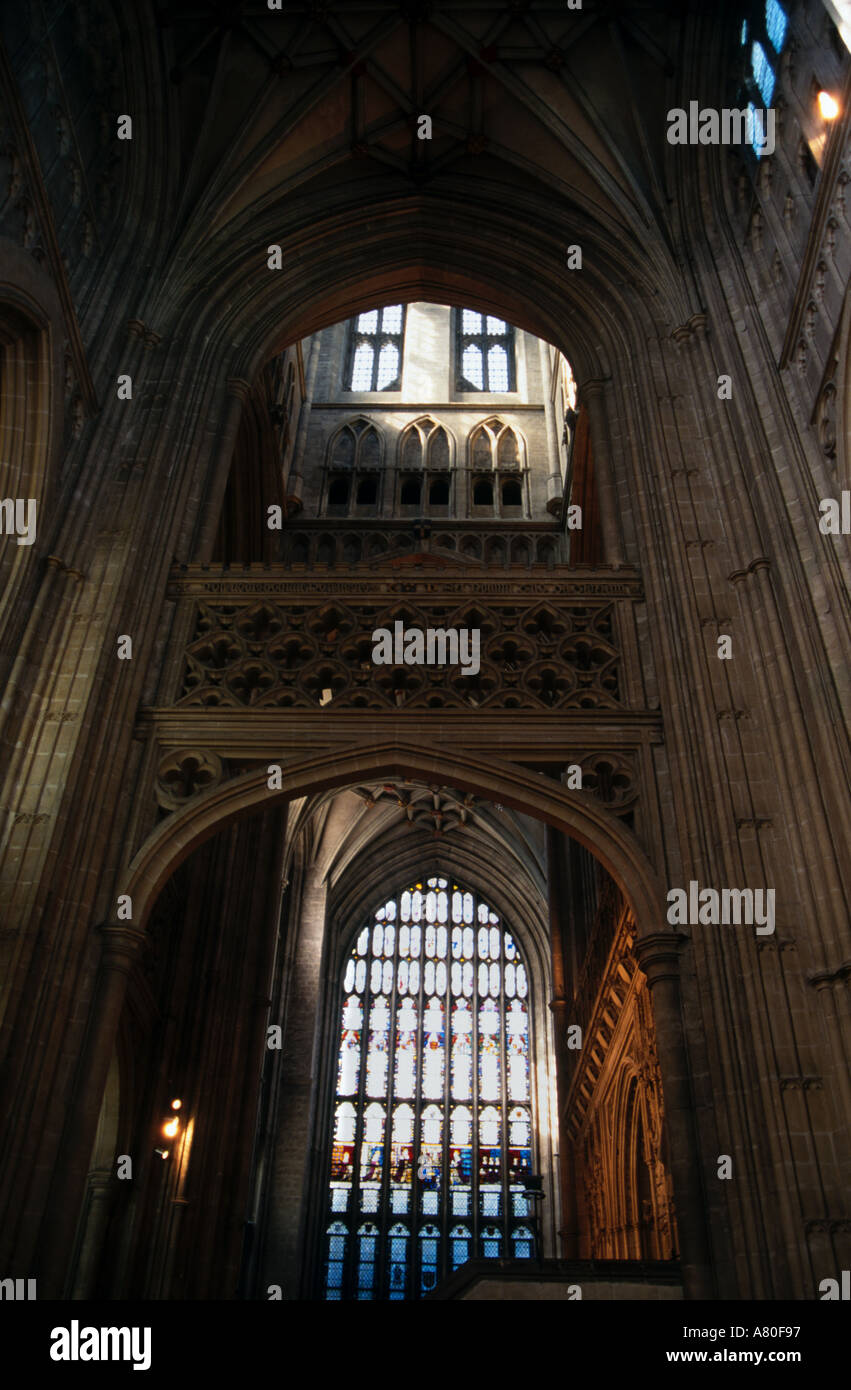 Nave and South transept window Canterbury Cathedral Stock Photo - Alamy