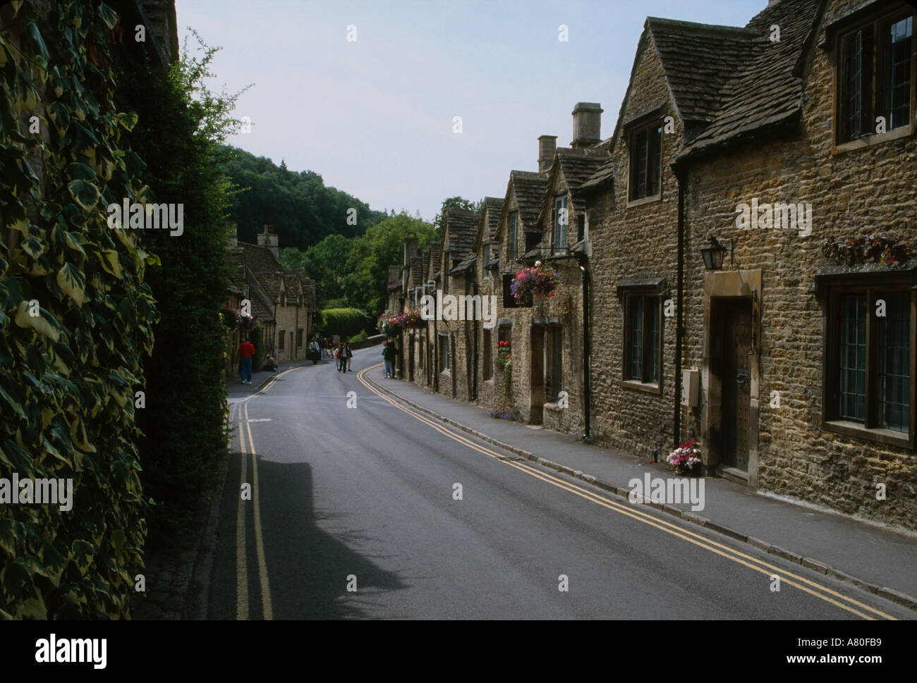 Main street running through Castle Coombe England Stock Photo - Alamy