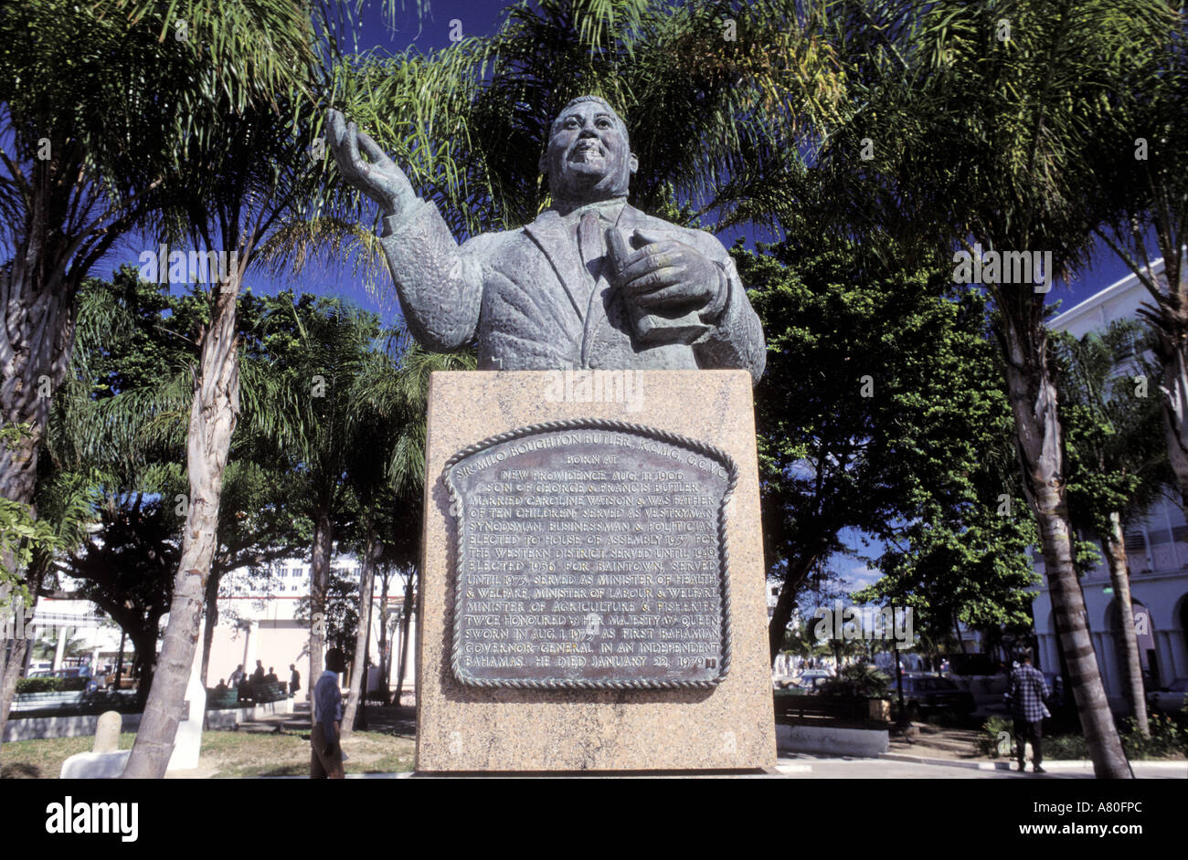 Bahamas, New Providence district, Nassau, Butler statue Stock Photo - Alamy