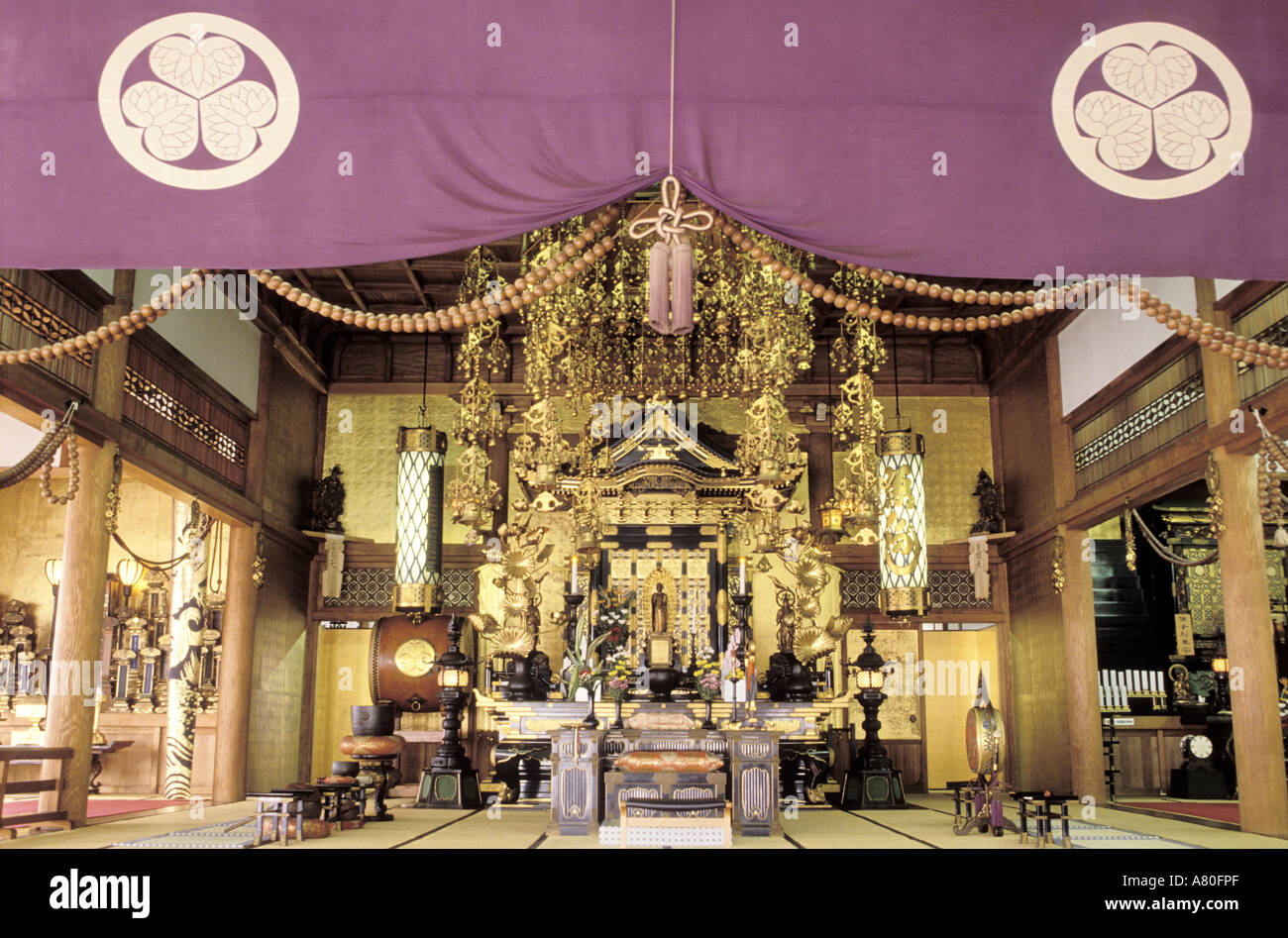 Japan, Honshu Island, Kanto region, Tokyo city, Zojoji temple, main ...