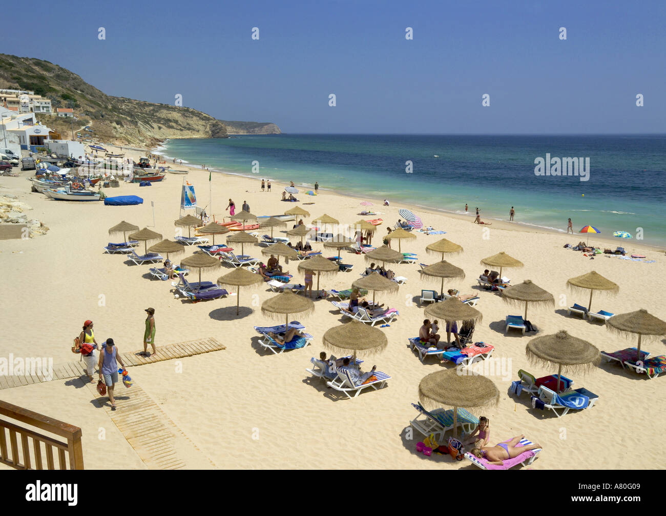 Portugal, West Algarve, Salema Beach Stock Photo - Alamy