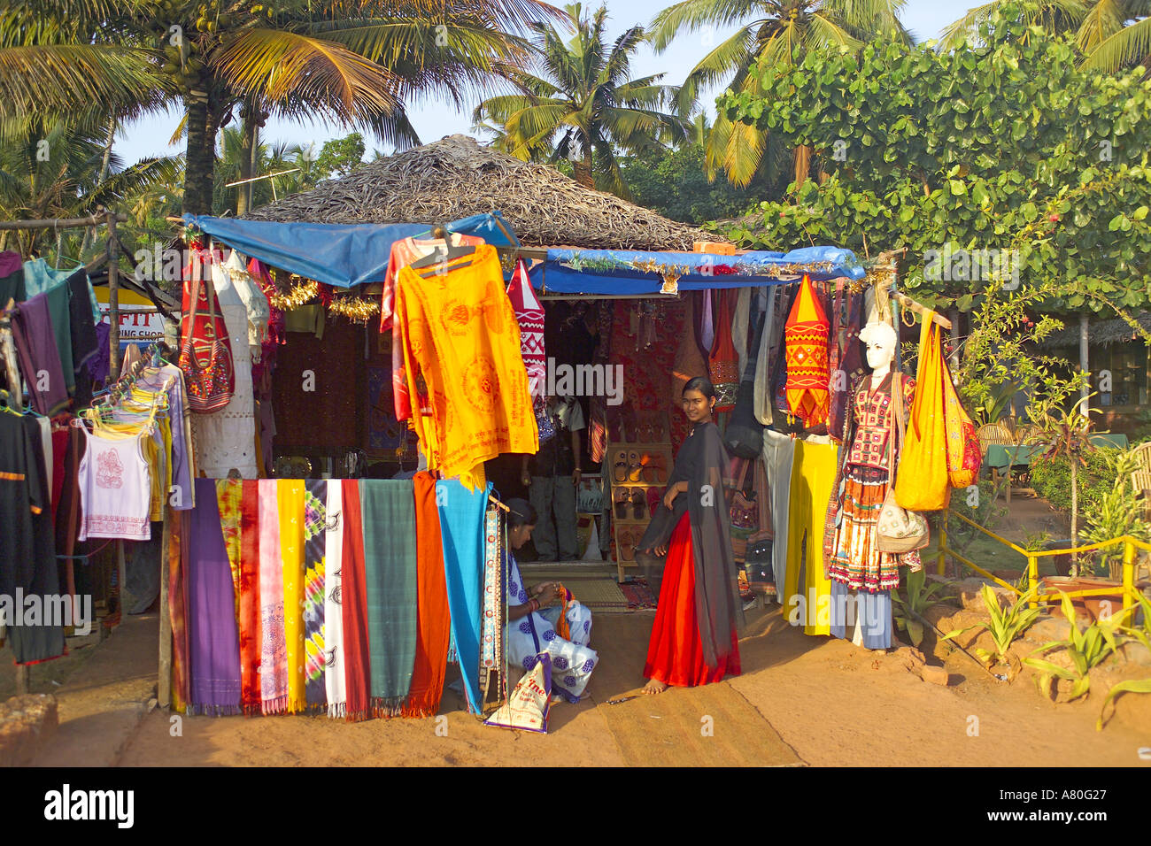 Kerala, Varkala, Craft Shaks Stock Photo - Alamy