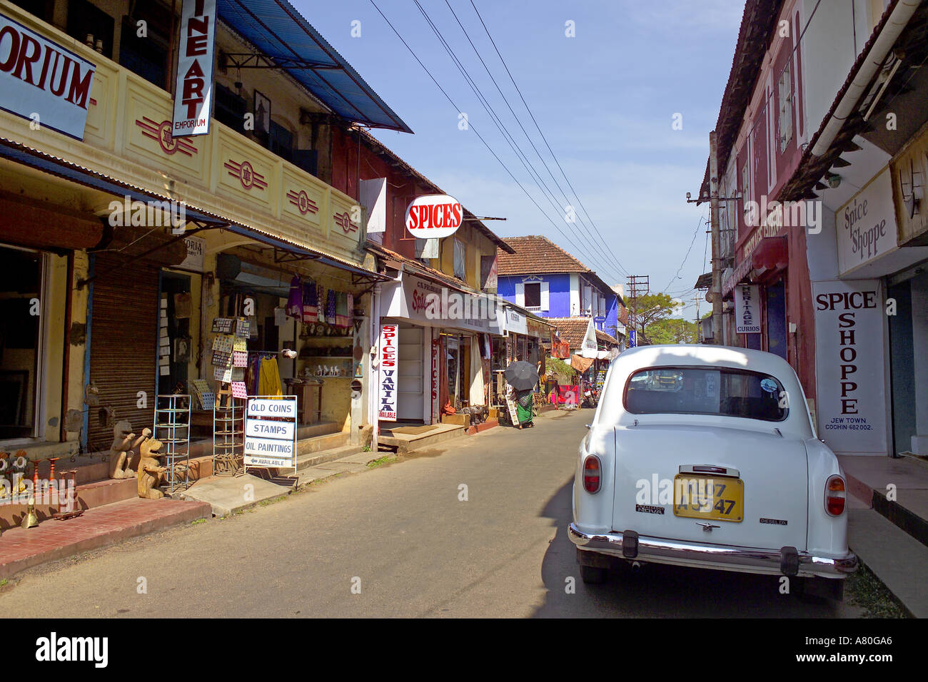 Kerala, Cochin, Jewtown Stock Photo - Alamy