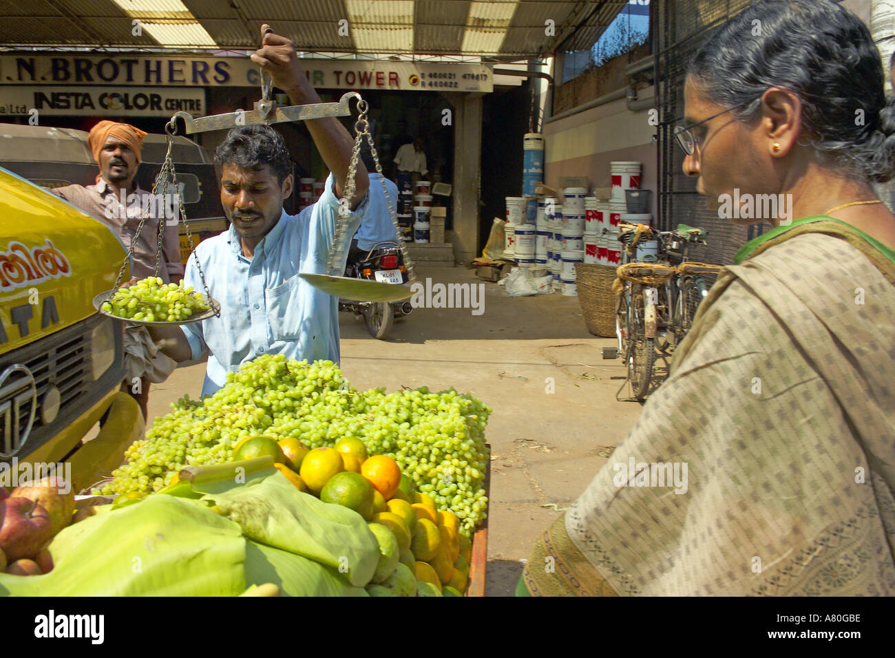 Kerala, Trivandrum, Chalai Bazaar Stock Photo - Alamy
