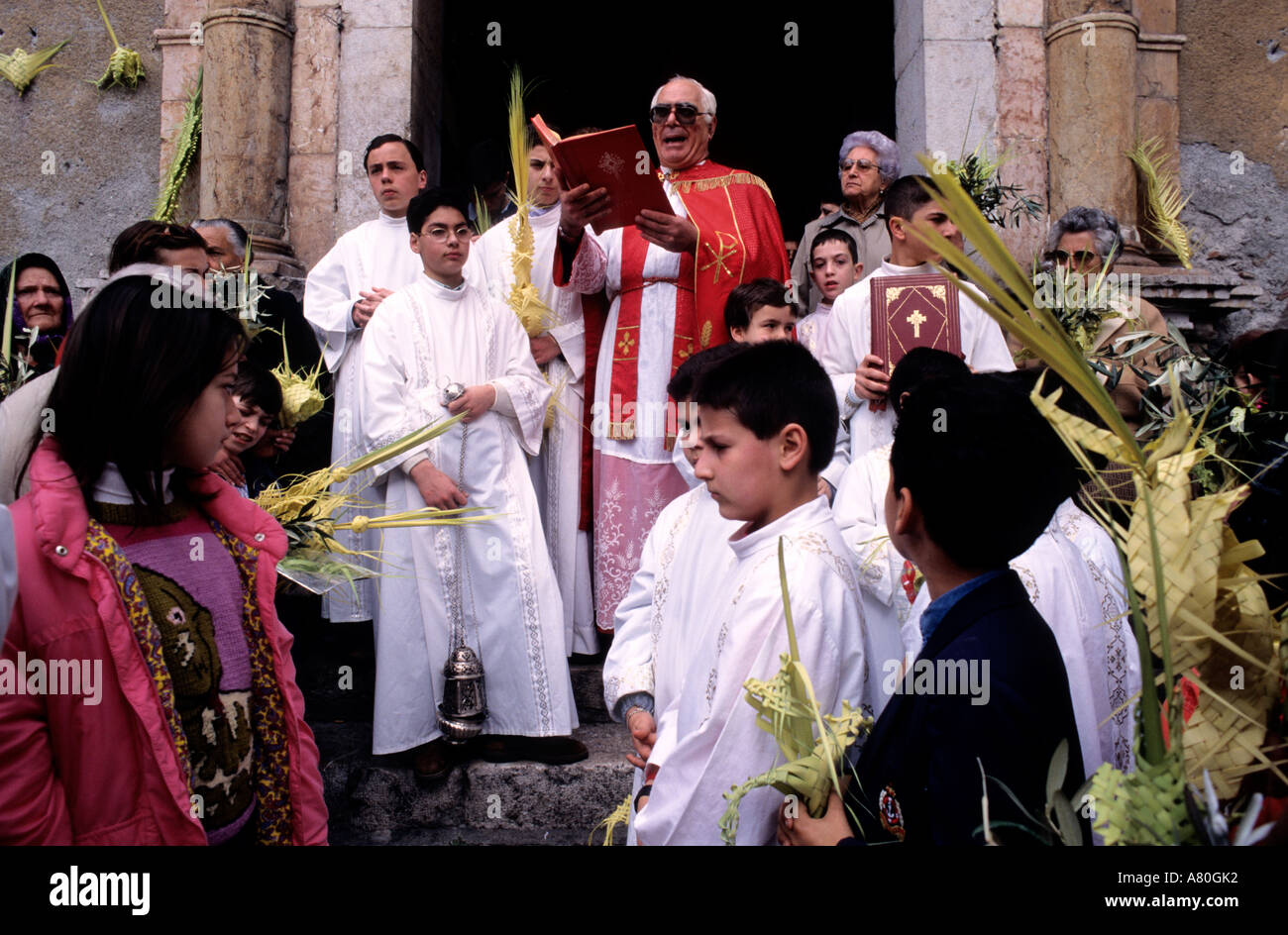 Italy, Sicily, Taormina, Palm Sunday Stock Photo - Alamy