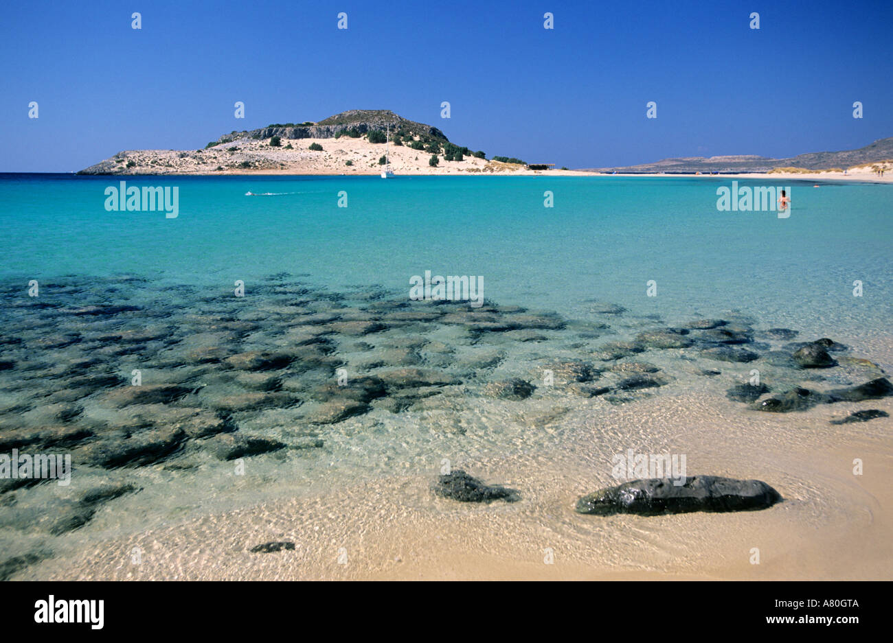 Greece, Peloponnese, Elafonissos Island, Simos beach Stock Photo - Alamy