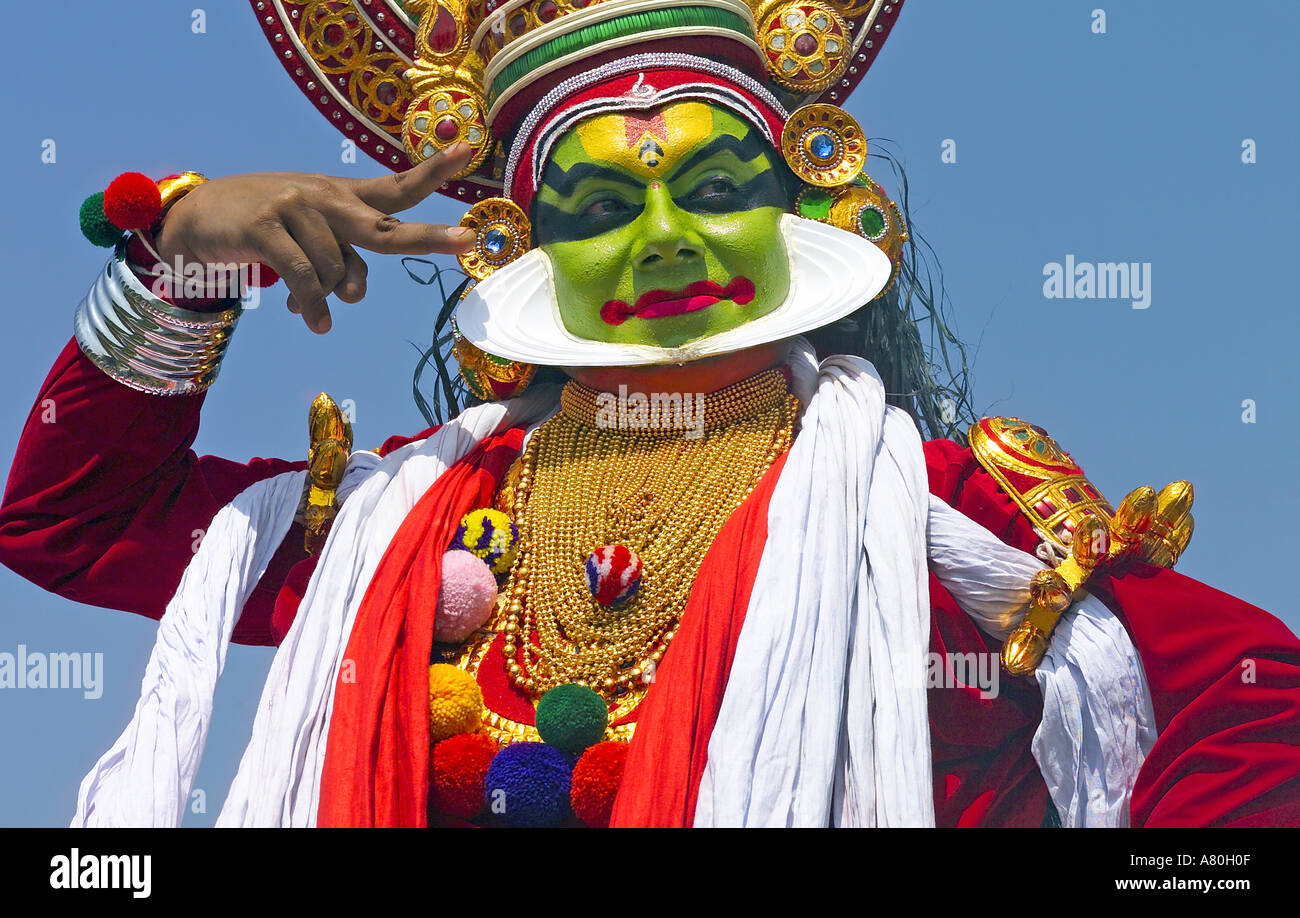 Kerala, Kathakali Dancer Performing Stock Photo - Alamy