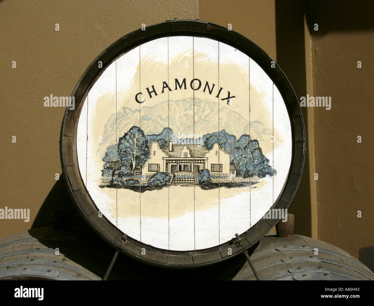 Franschoek, Chamonix Wine Barrel Stock Photo - Alamy