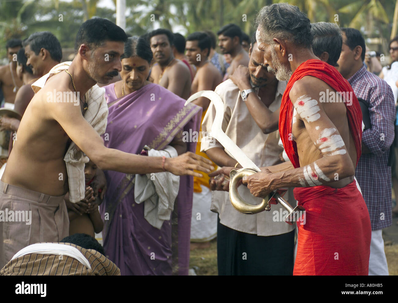 Kerala, Cochin, Hindu Temple Ceremony Stock Photo - Alamy