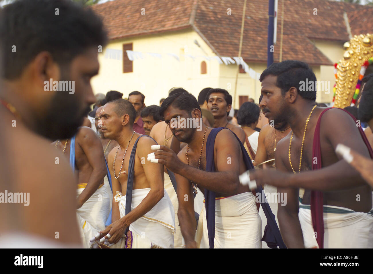 Kerala, Cochin, Hindu Temple Ceremony Stock Photo - Alamy