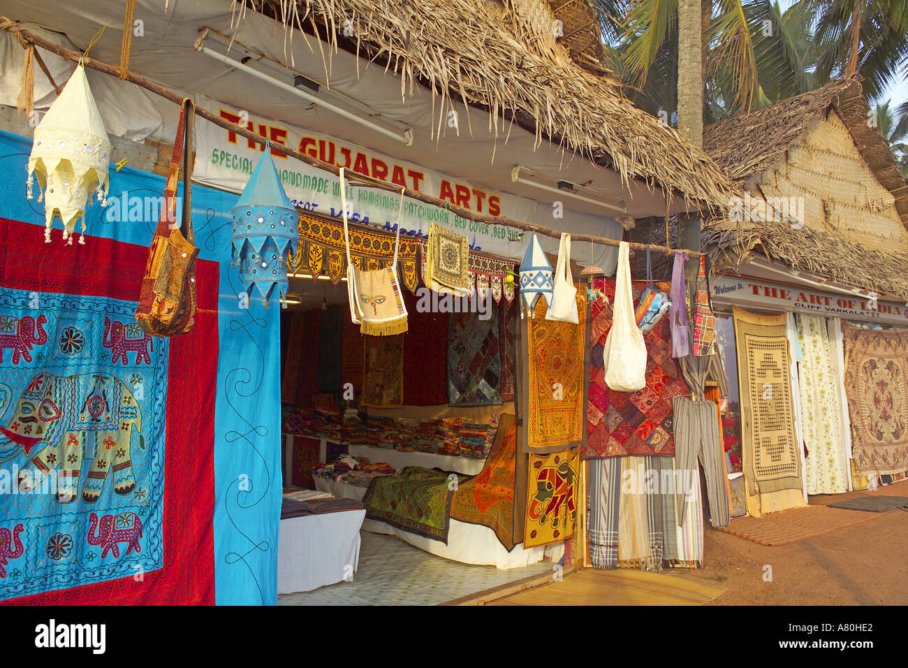 Kerala, Varkala, Craft Shacks Stock Photo - Alamy