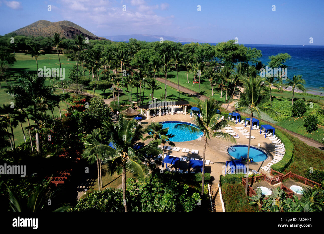 United States, Hawaii, Maui island, Grand Wailea Resort in Wailea Stock ...