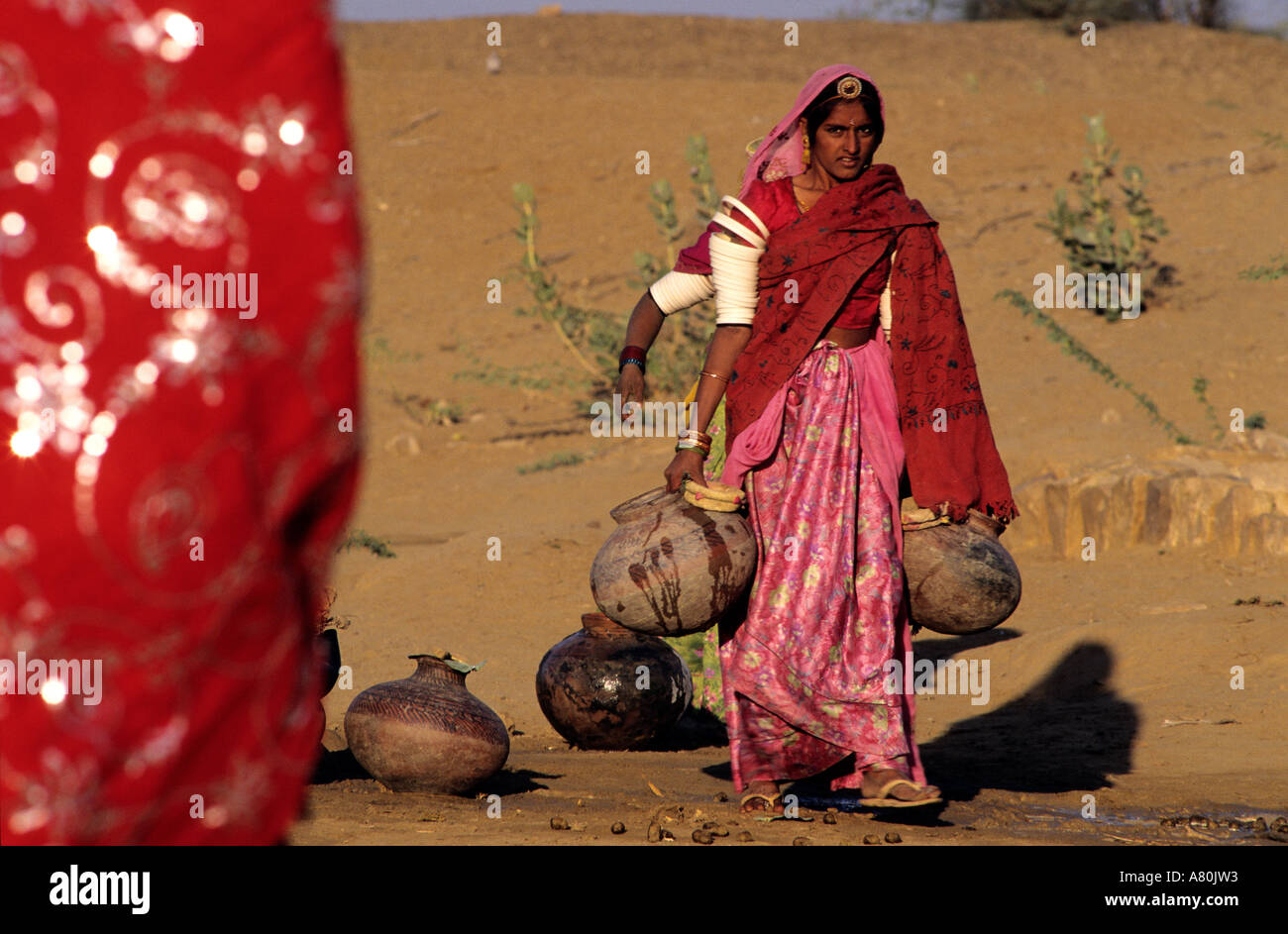 India, Rajasthan, Thar desert, Khuri village Stock Photo - Alamy