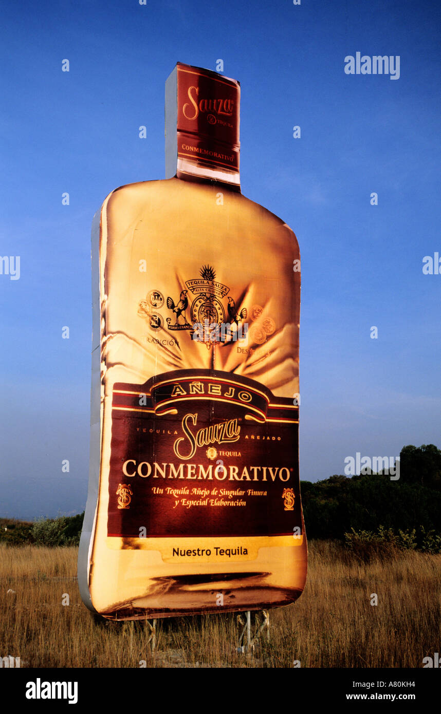 Mexico, gigantic advertisement for a brand of Tequila Stock Photo - Alamy
