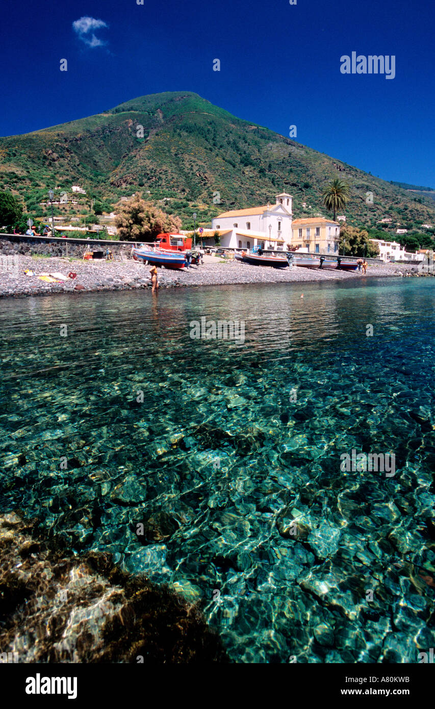 Lingua village island salina aeolian hi-res stock photography and ...