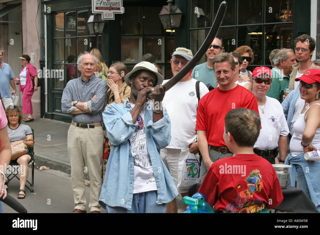 A street magician performing on Royal Street in the French Quarter New ...