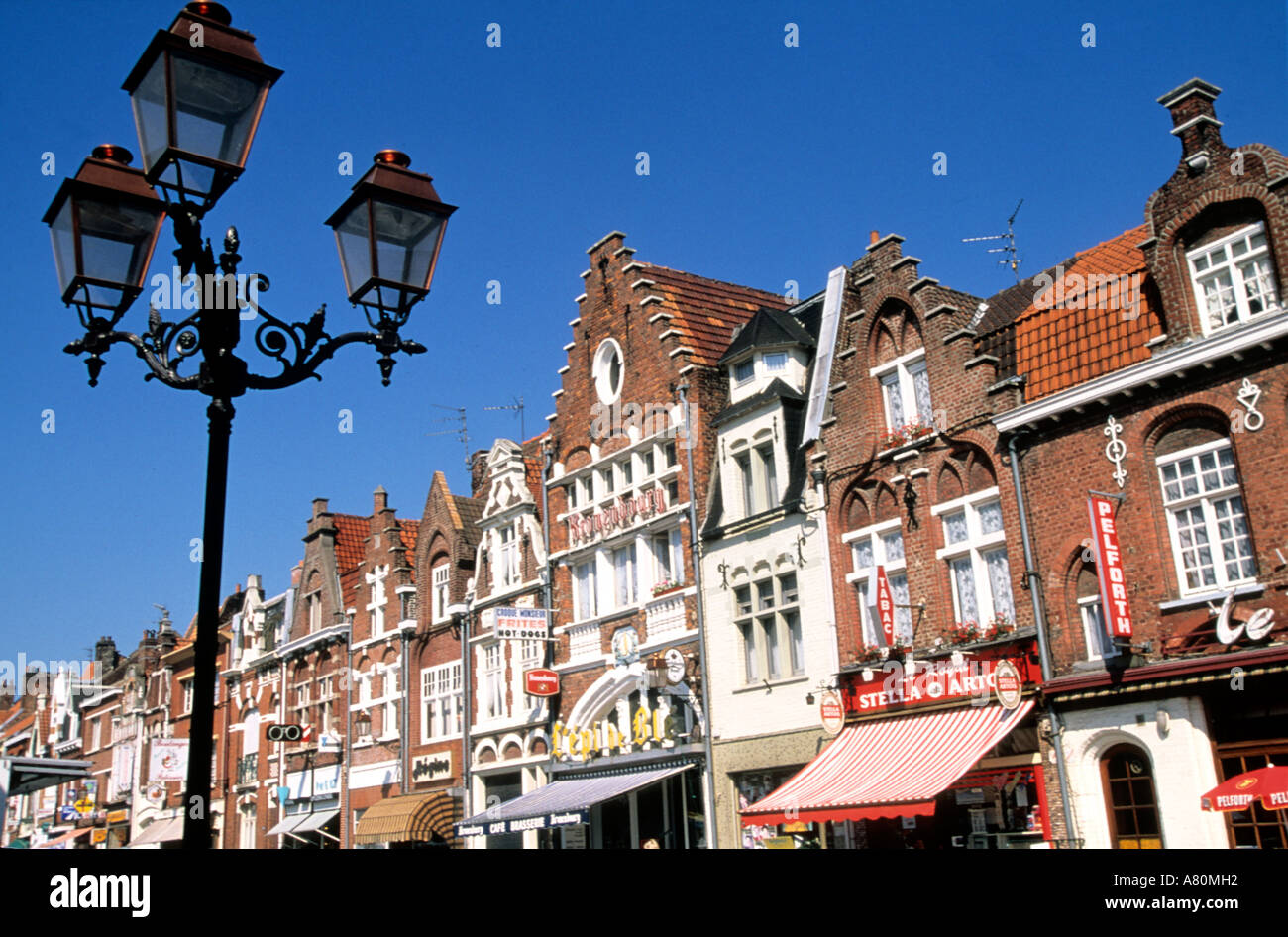 France, Nord, fronts of fleming houses of Bailleul Stock Photo - Alamy