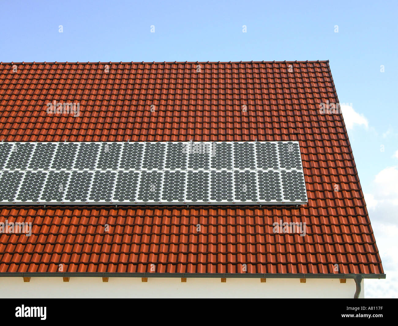 SOLAR electric panel power solar panel house Stock Photo - Alamy