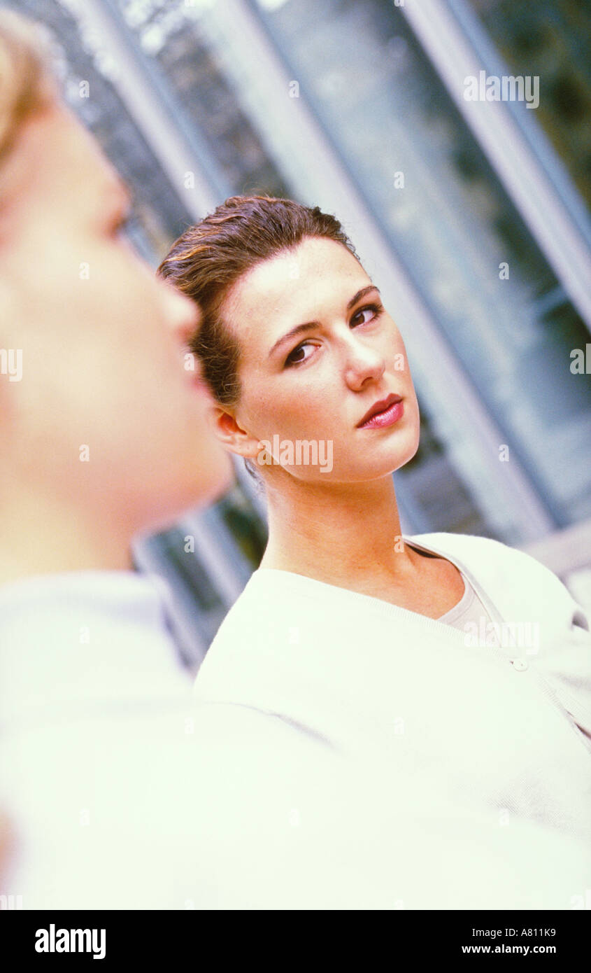 Portrait two serious young hi-res stock photography and images - Alamy