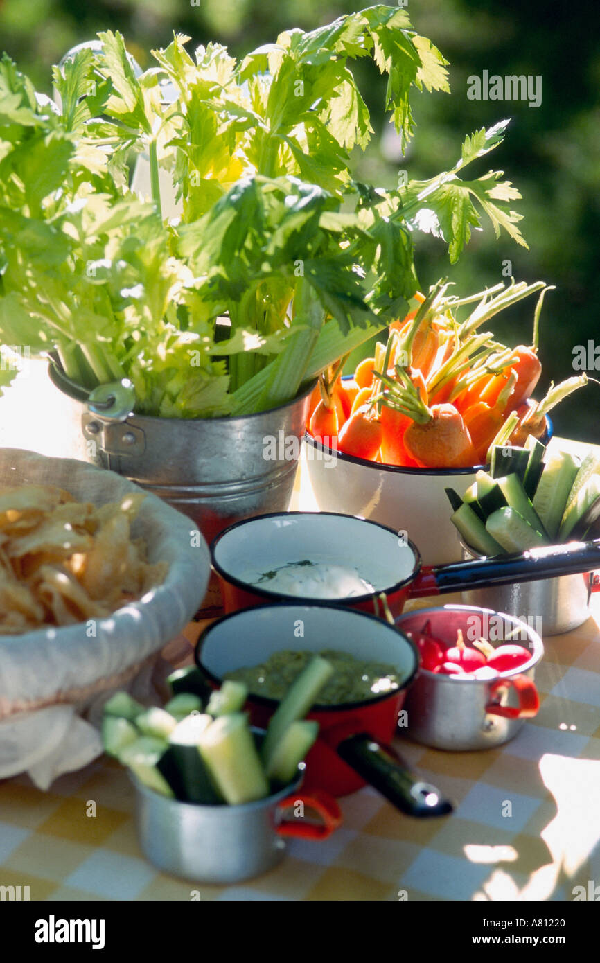 Simple al fresco meal Stock Photo - Alamy