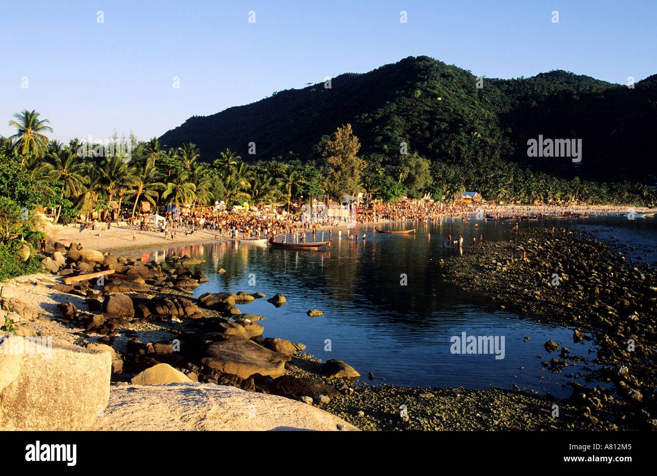 Thailand, Samui islands archipelago, Full Moon Party on Koh Pha-Ngan ...
