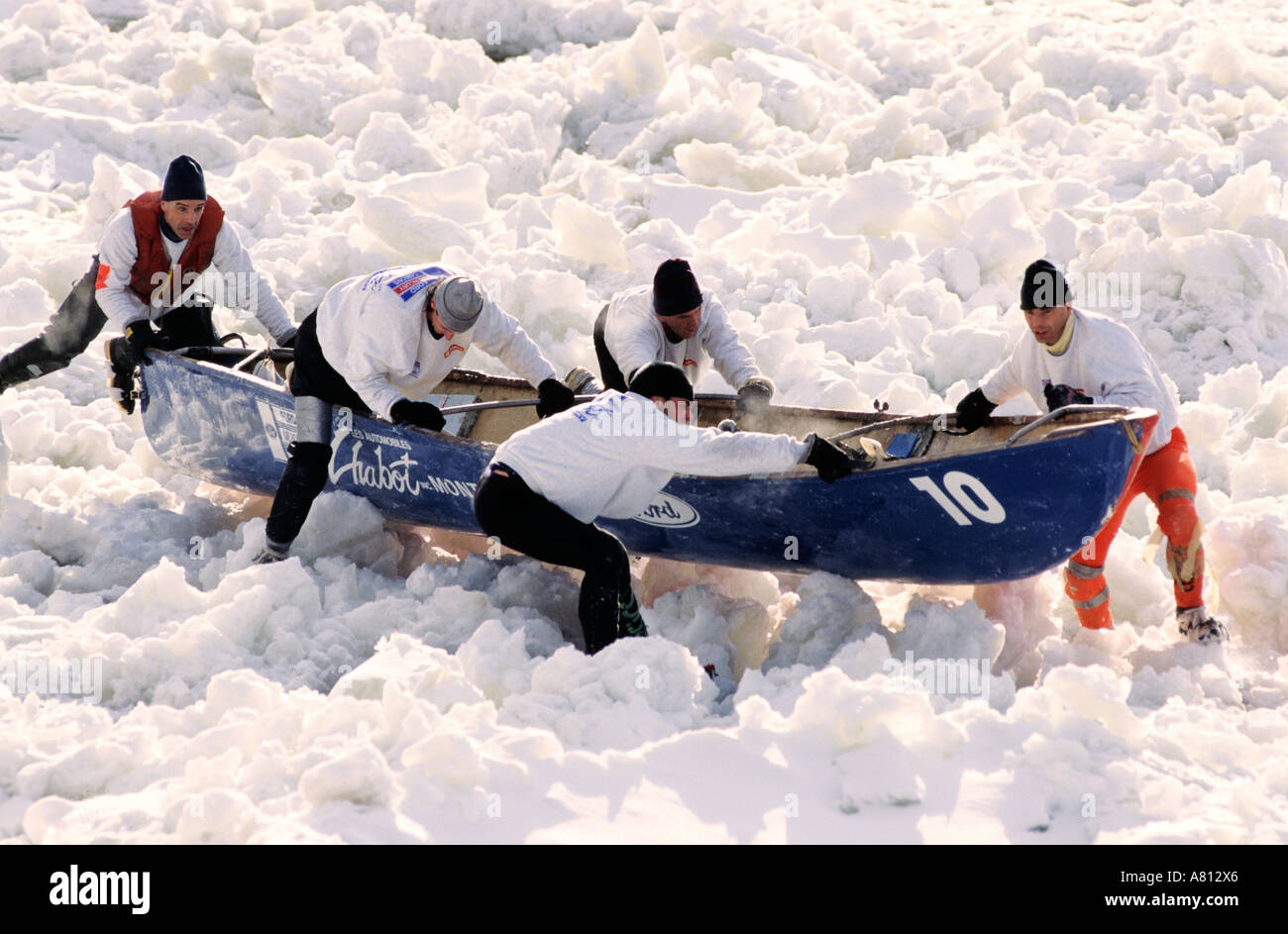 Quebec city winter carnival boat race hi-res stock photography and ...