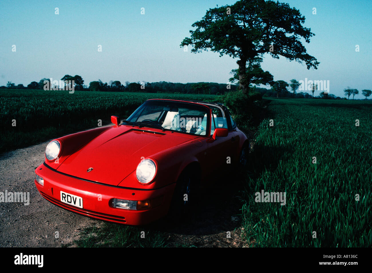 Red Porsche 911 sports car Stock Photo - Alamy