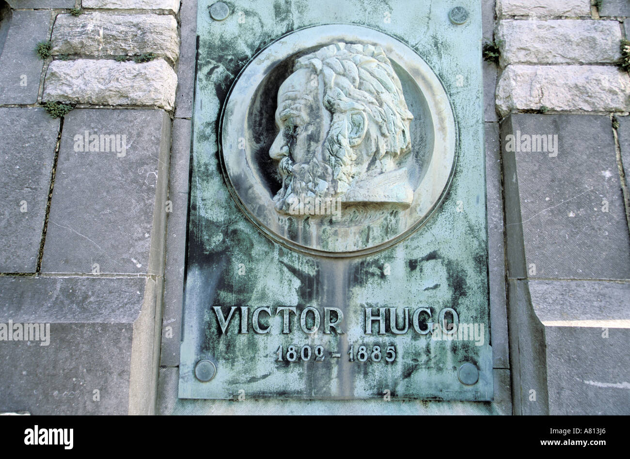 Belgium, Waterloo, Victor Hugo's column on the famous battlefield Stock ...