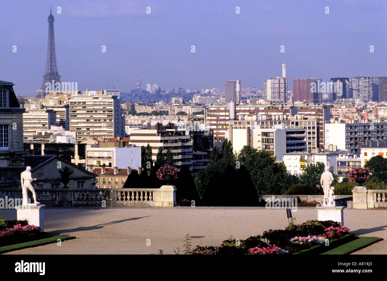 France, Paris, overview of Paris from Saint Cloud Park Stock Photo - Alamy