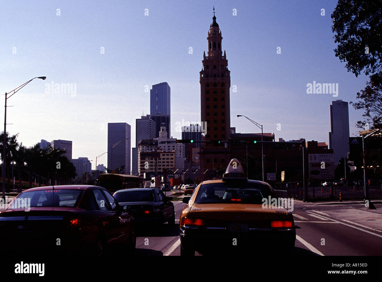 Biscayne boulevard Miami Stock Photo - Alamy
