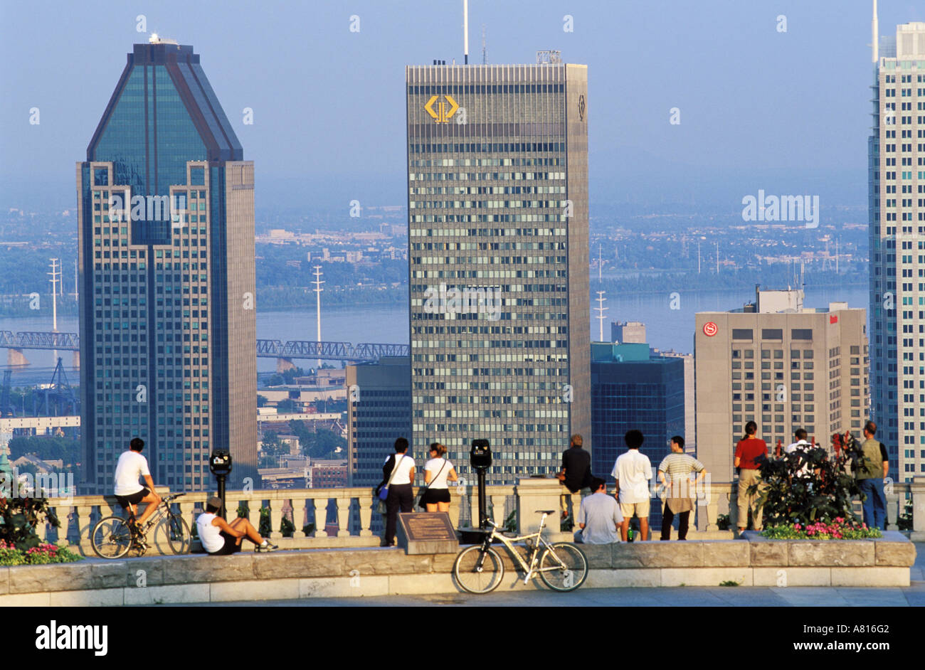 Canada, Quebec, Montreal, the Mont-Royal, view of the downtown since ...