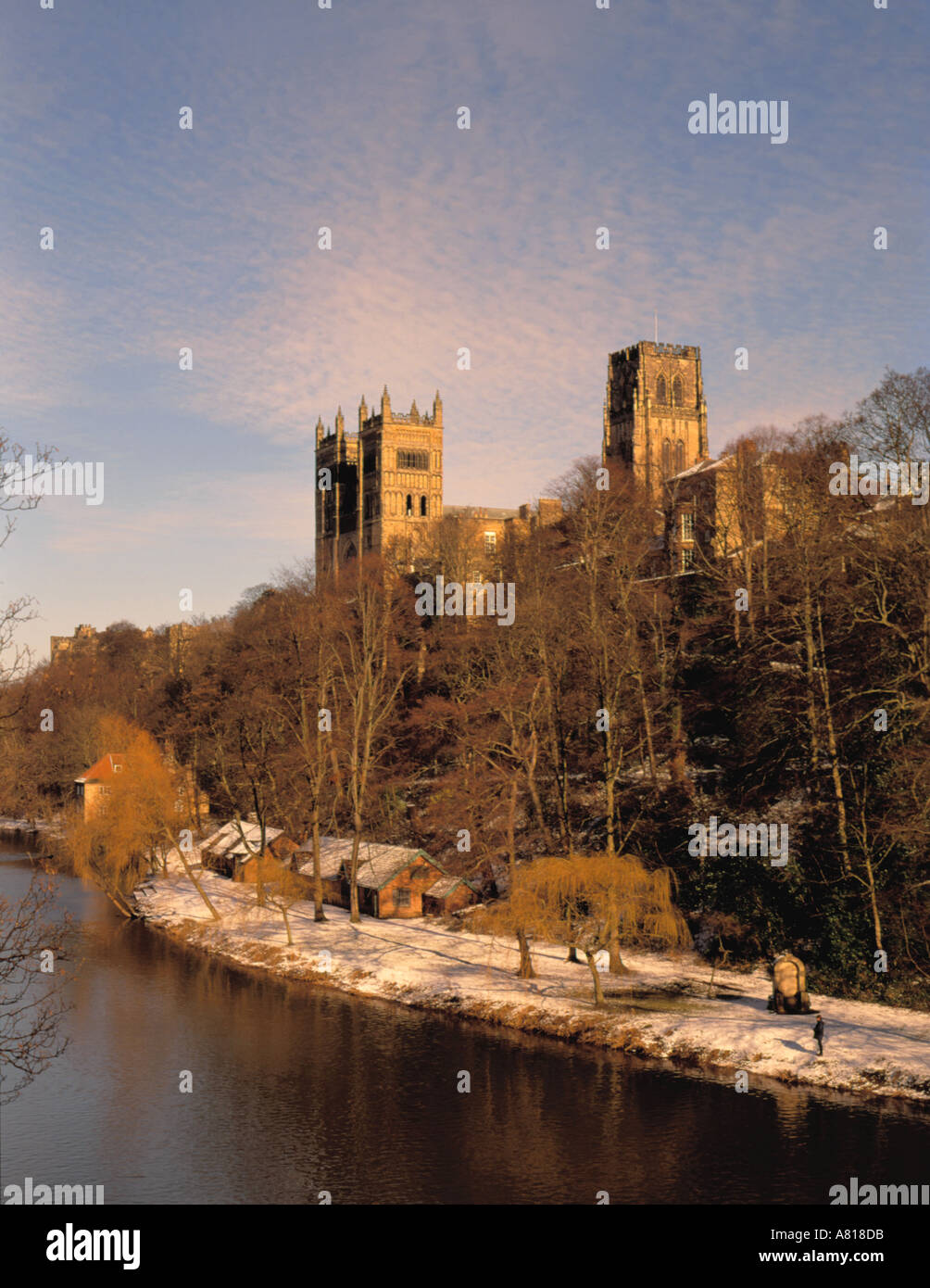 The picturesque medieval Cathedral seen over River Wear from Prebends ...
