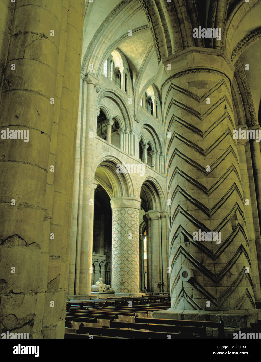 Interior view durham cathedral hi-res stock photography and images - Alamy