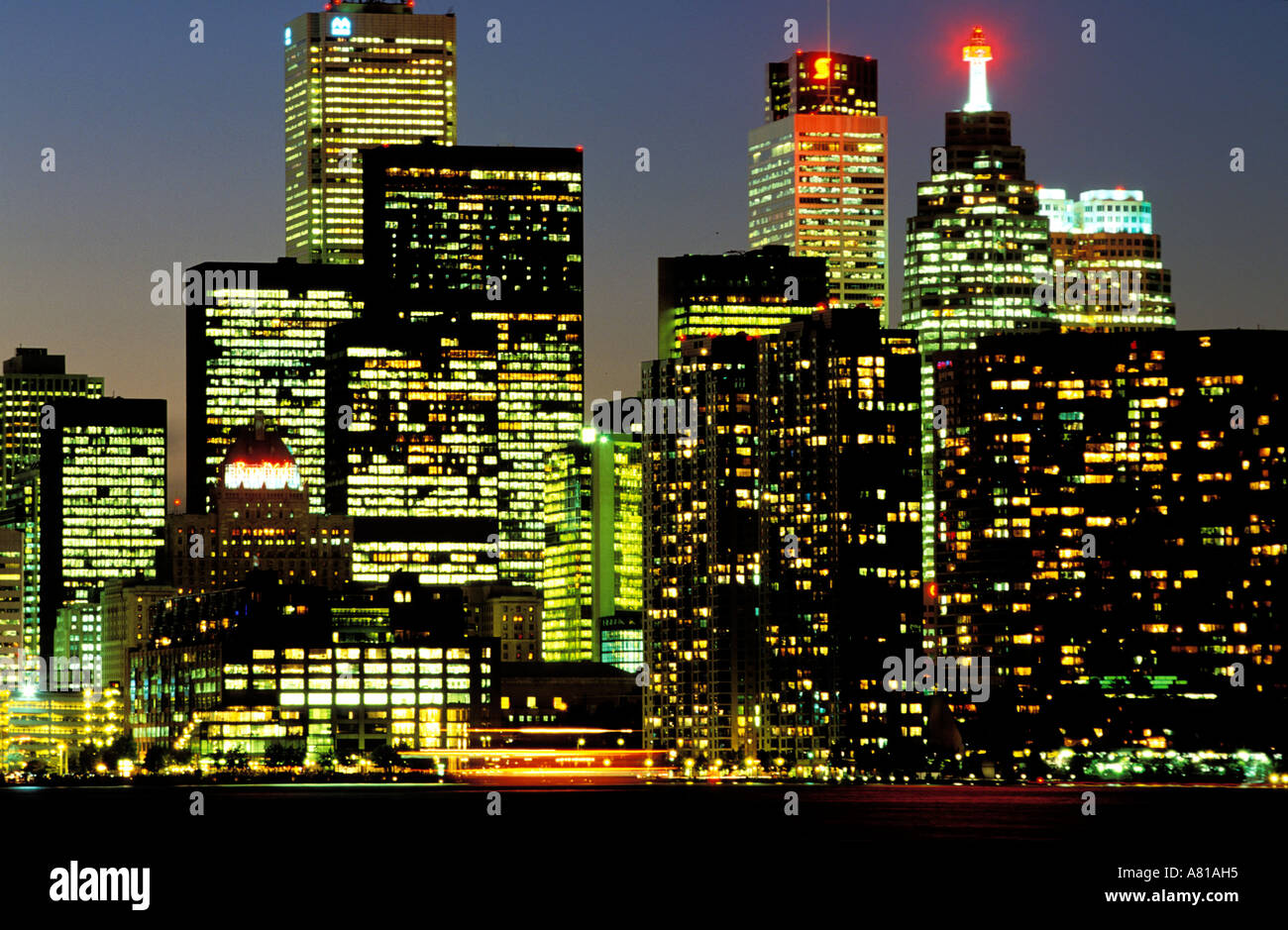Canada, Ontario, Toronto, city centre from Toronto islands Stock Photo ...
