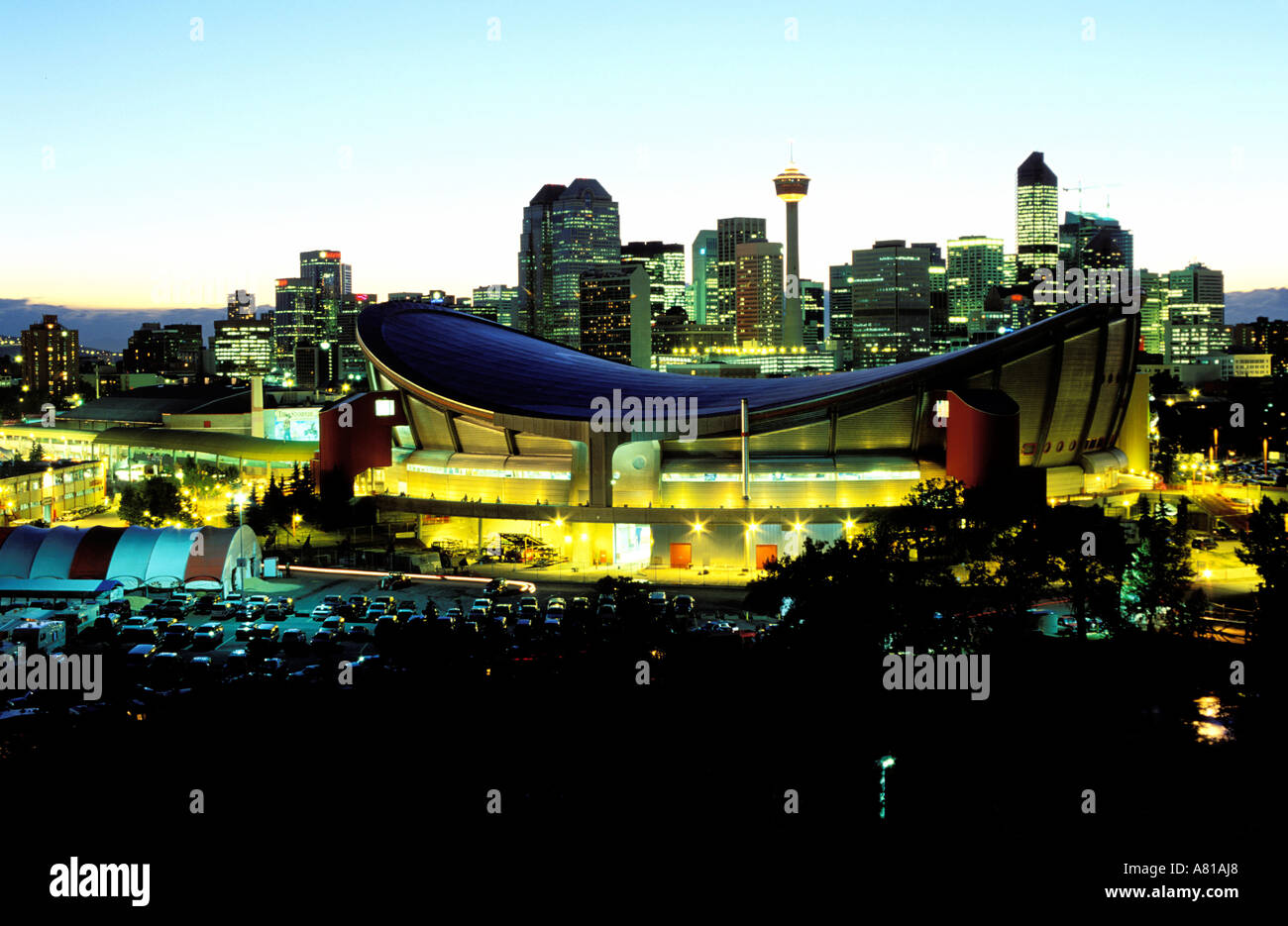 Canada, Alberta, saddledome, covered stadium of Calgary, arena of ...