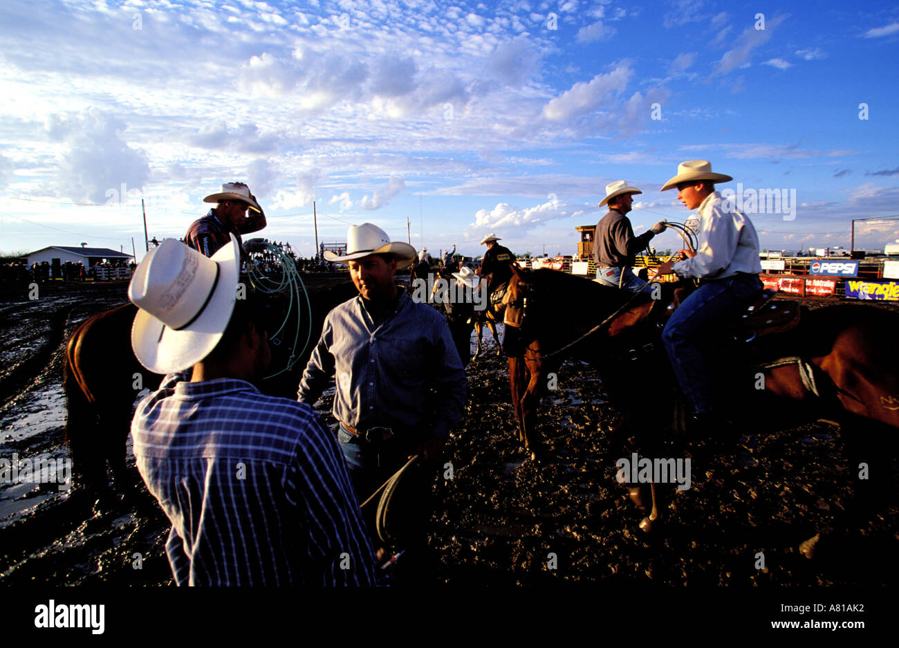 Canada, Saskatchewan, the Badlands, country rodeo at Shaunavon Stock ...