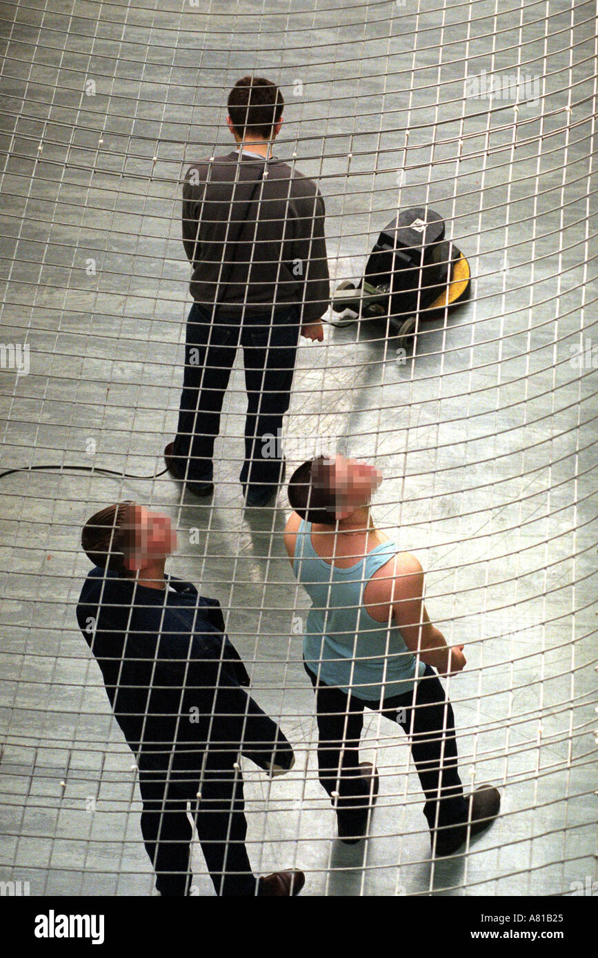 Inmates clean a wing inside the Young Offenders Institution on Portland ...