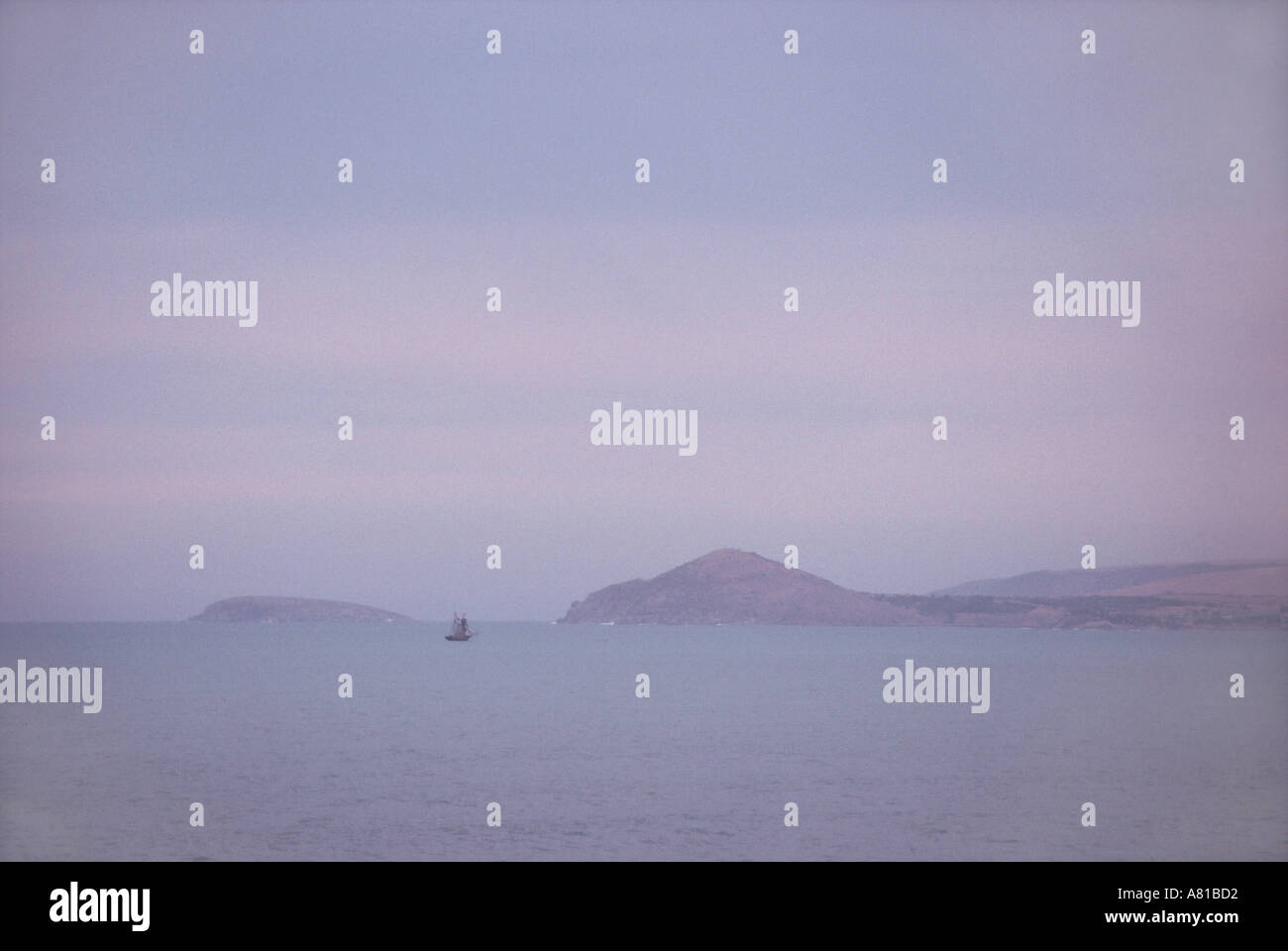 Classic sailing ship in Encounter Bay South Australia Stock Photo - Alamy