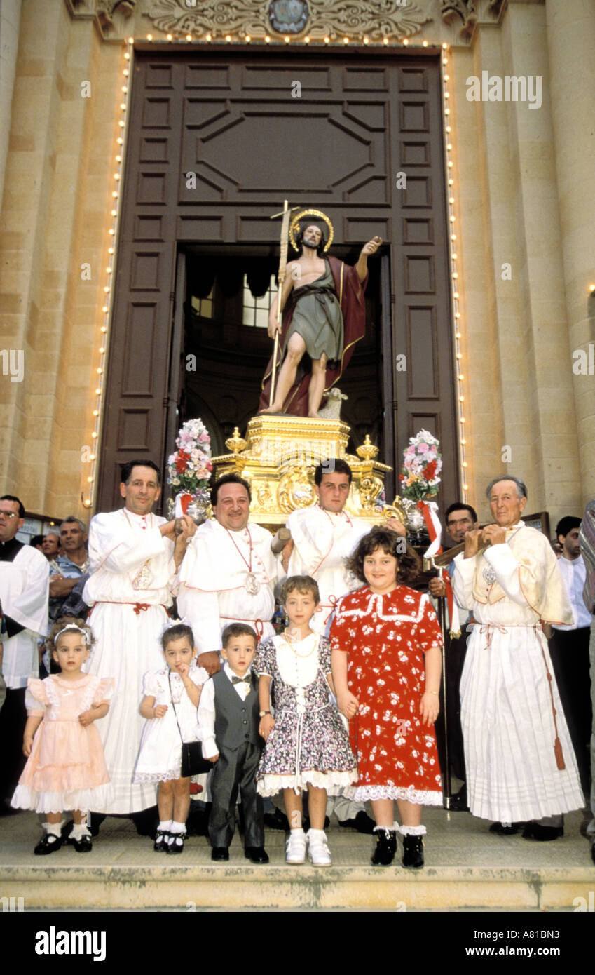 Malta, Gozo Island, Summer festas, Saint Jean-Baptiste festa in Xewkija ...
