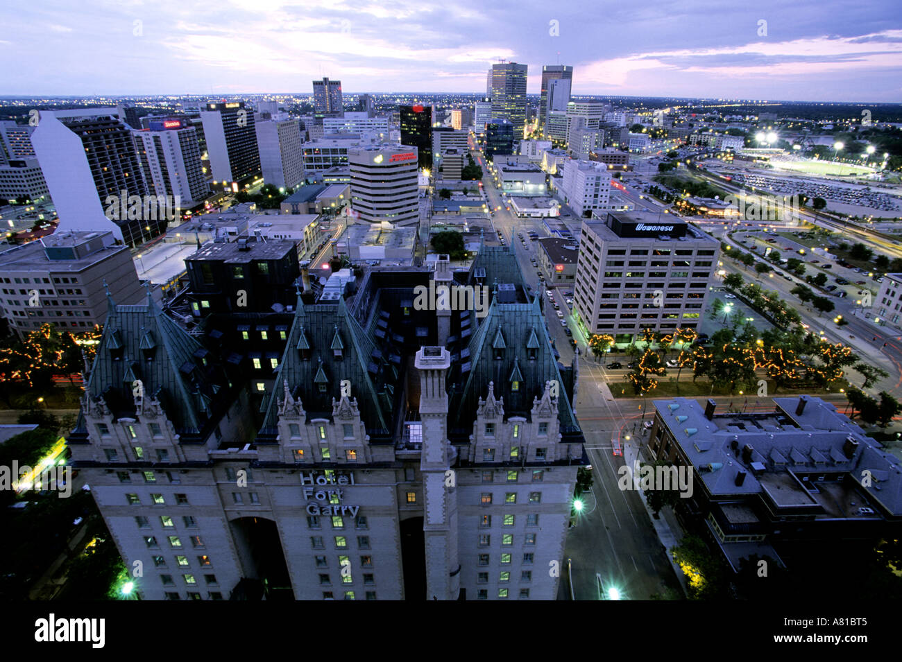 Canada, Manitoba, Winnipeg, general sight of the capital and the Hotel ...