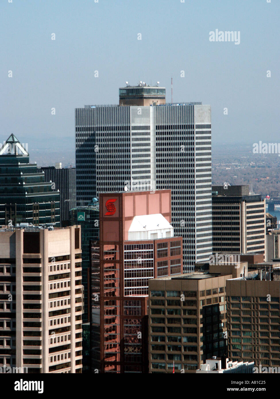View of Montreal from the Mount Royal Observatory Stock Photo - Alamy