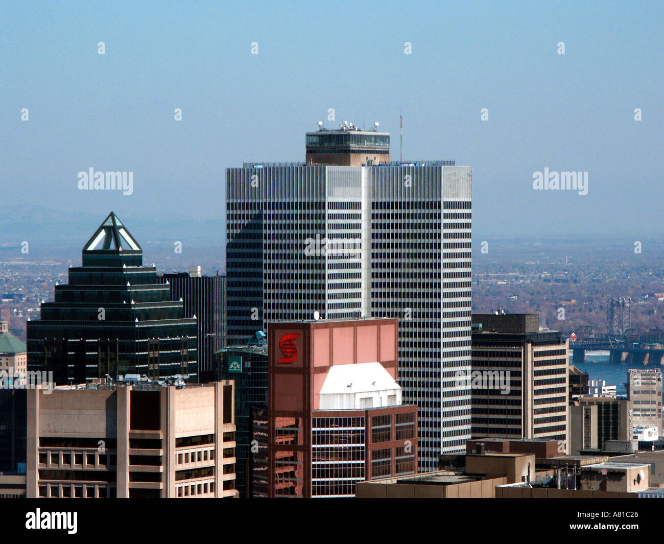 View of Montreal from the Mount Royal Observatory Stock Photo - Alamy