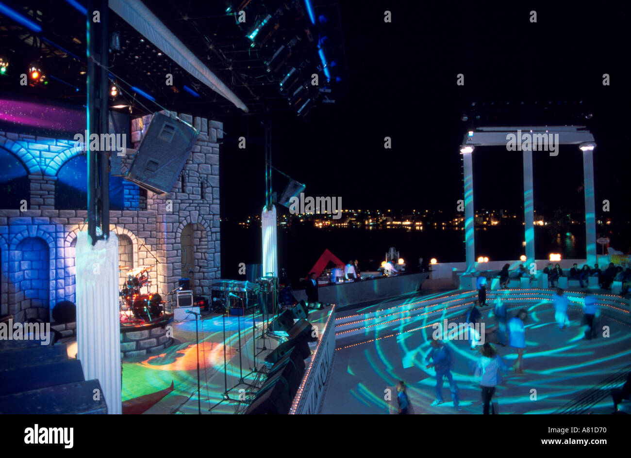 Open Air Disco Turkey Bodrum Halikarnos Stock Photo - Alamy