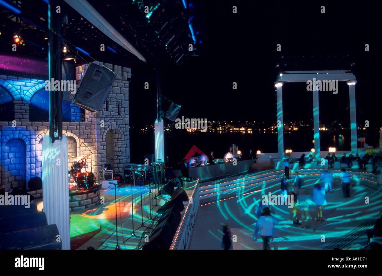 Open Air Disco Turkey Bodrum Halikarnos Stock Photo - Alamy