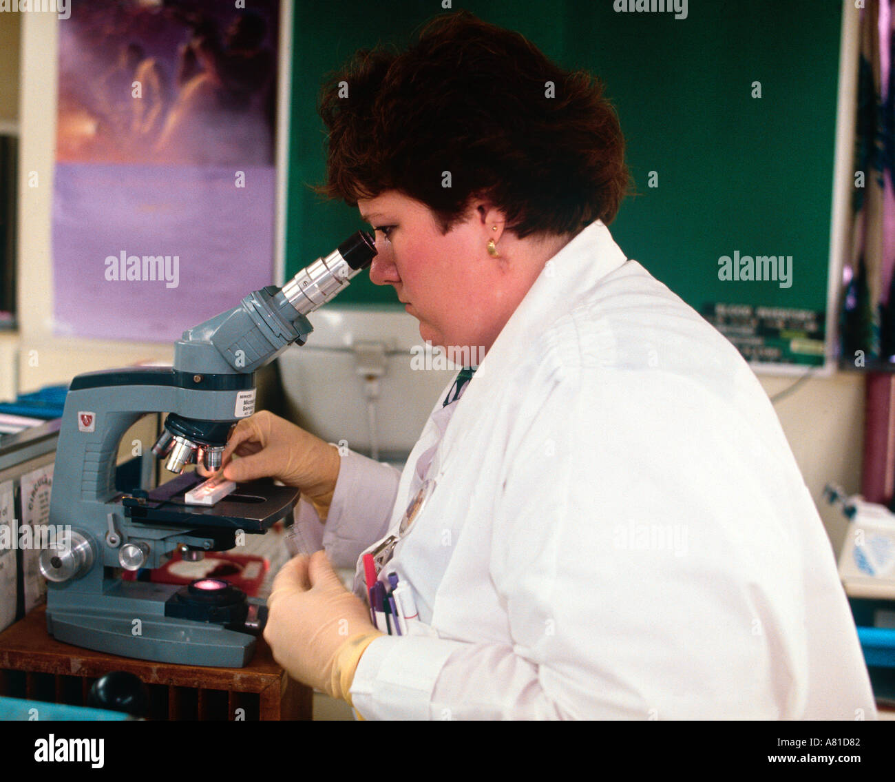 lab worker blood typing Stock Photo - Alamy