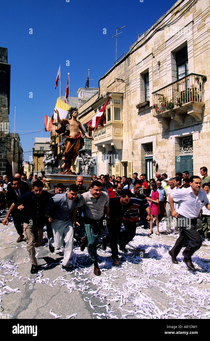 Malta, Easter and the Holy Week, Good Friday procession in Zejtun Stock ...