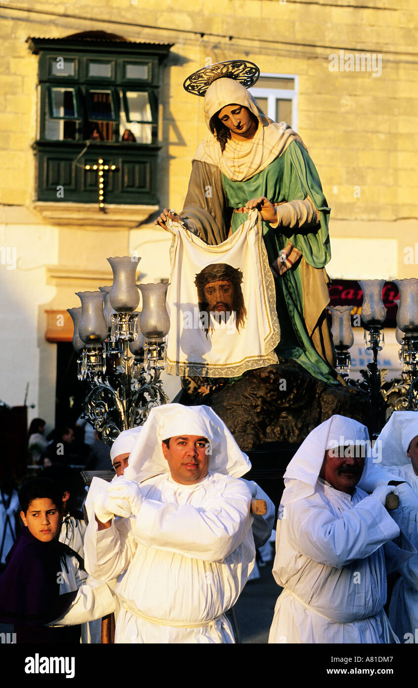 Malta, Easter and the Holy Week, Good Friday procession in Zejtun Stock ...